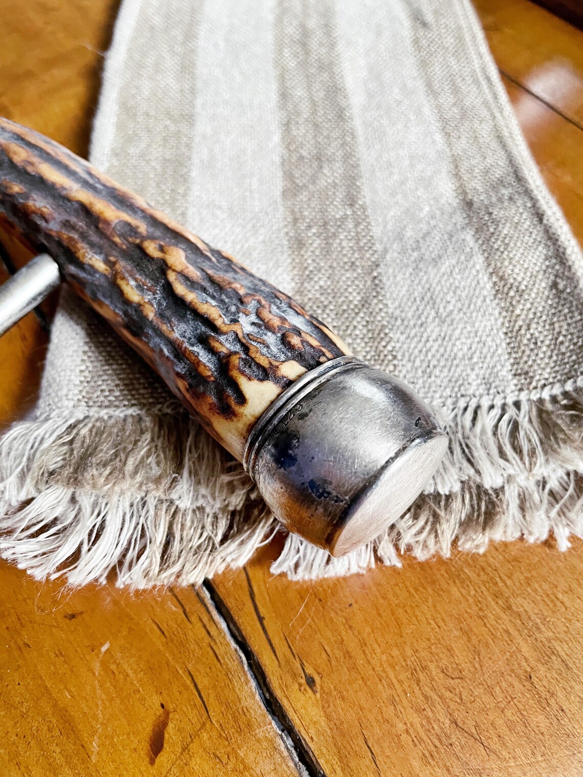 Antique Sterling Silver and Deer Antler Corkscrew - Etsy