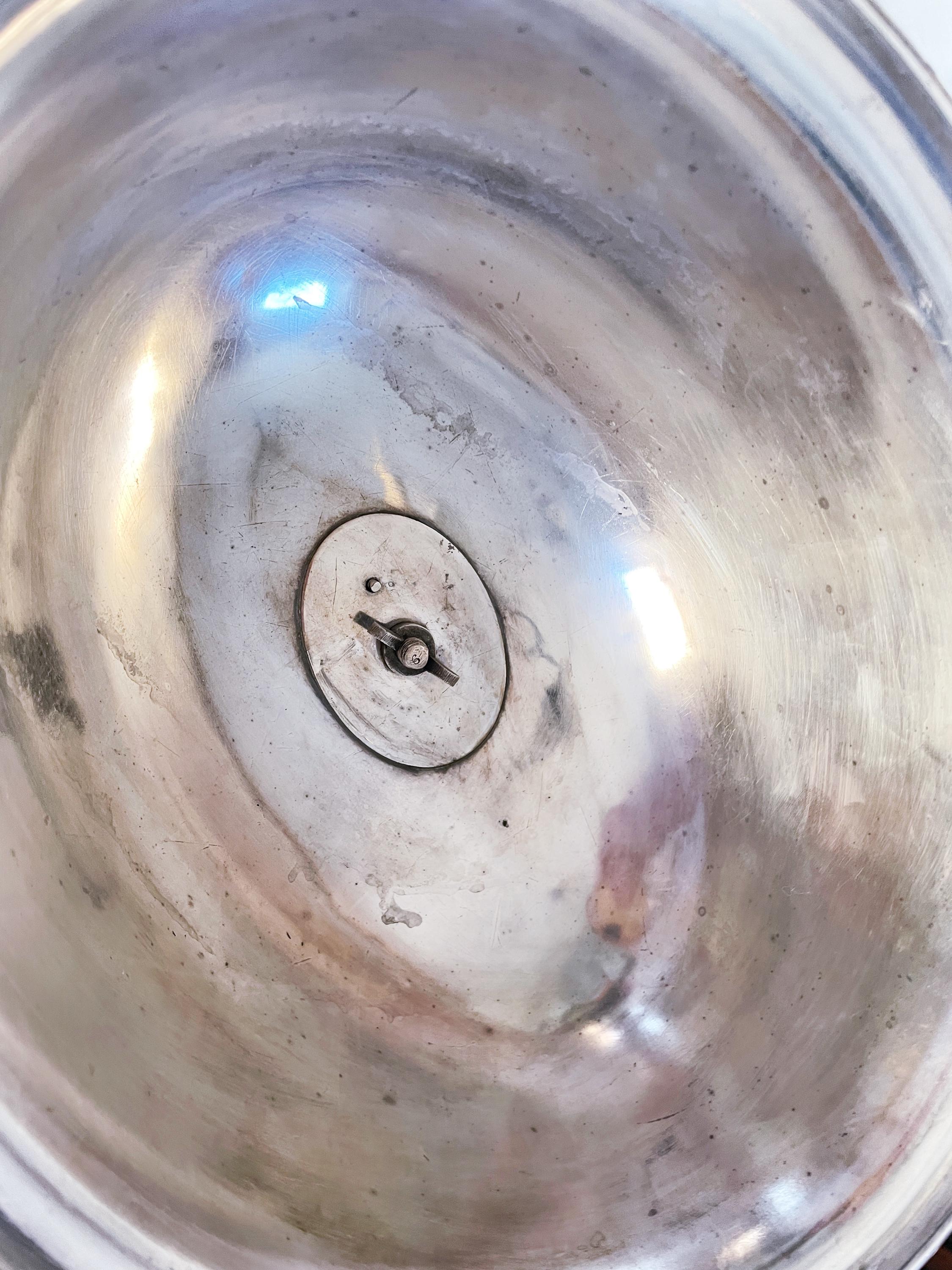 1883 Silver Plated Dome From a Leith Hull Hamburg Steam Packet Co Ship ...