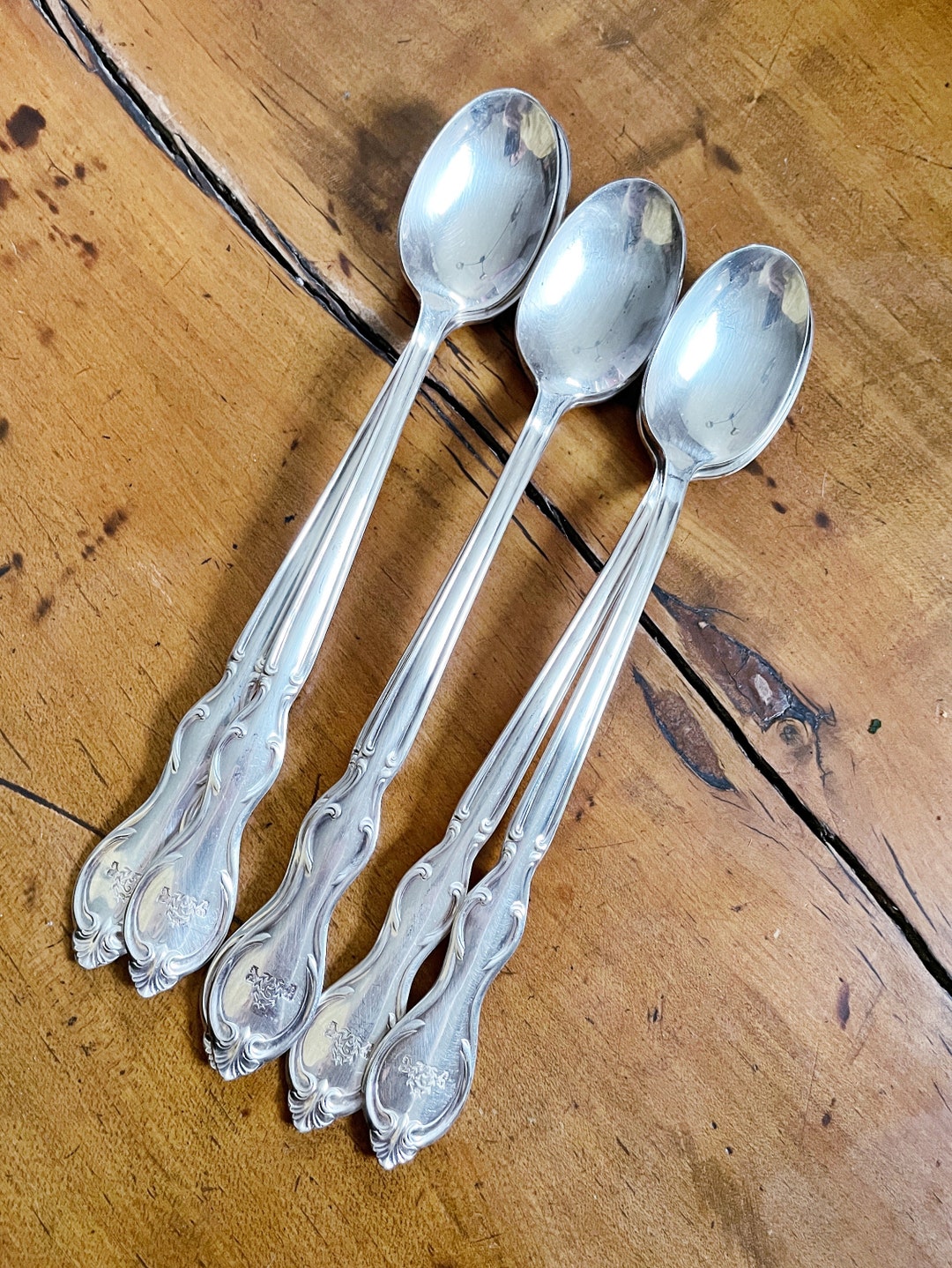 Vintage Silver Plated Iced Tea Spoons for 6 From the Fontainebleau ...