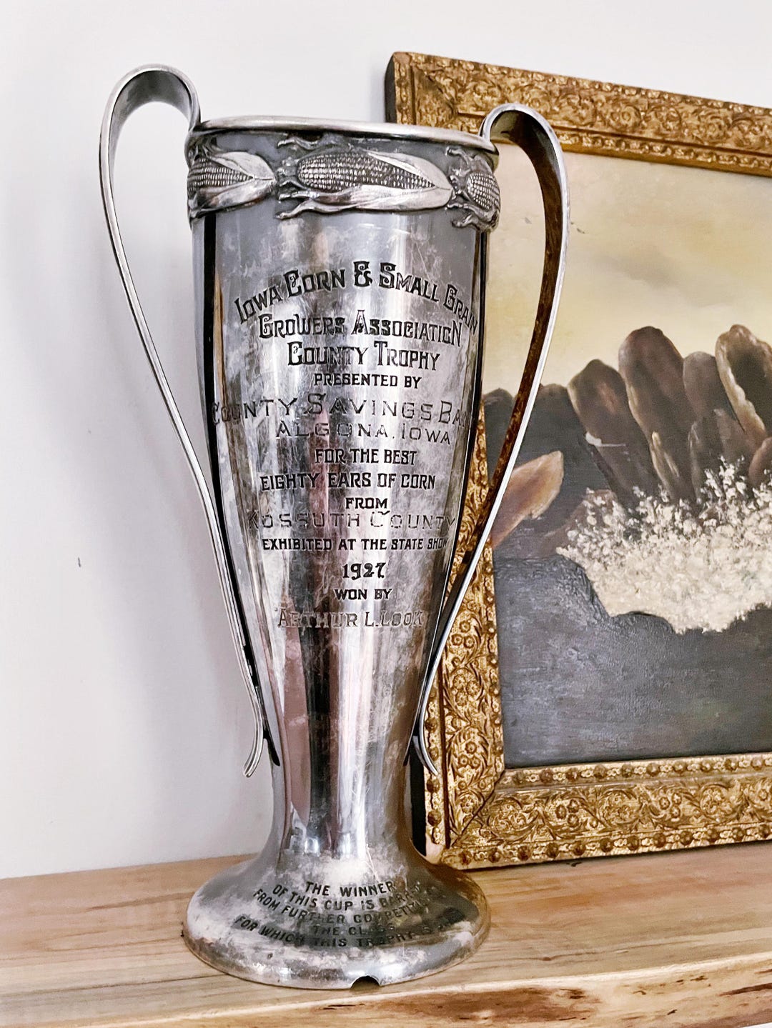 Antique Silver Plated Corn Show Trophy - Etsy