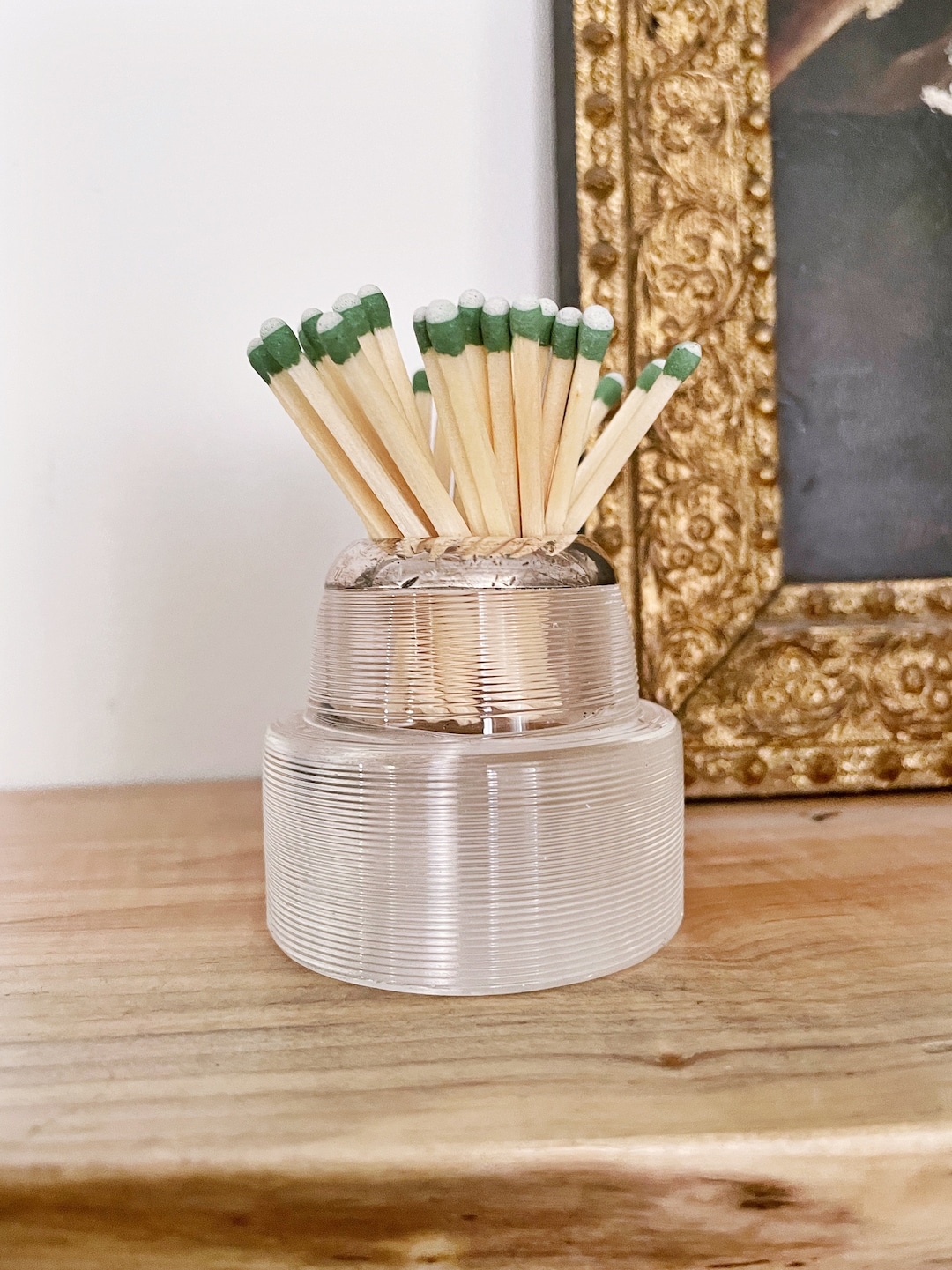 Antique 1911 Sterling Silver and Glass Match Striker - Etsy