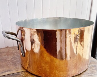 Antique Copper Stock Pot - Etsy