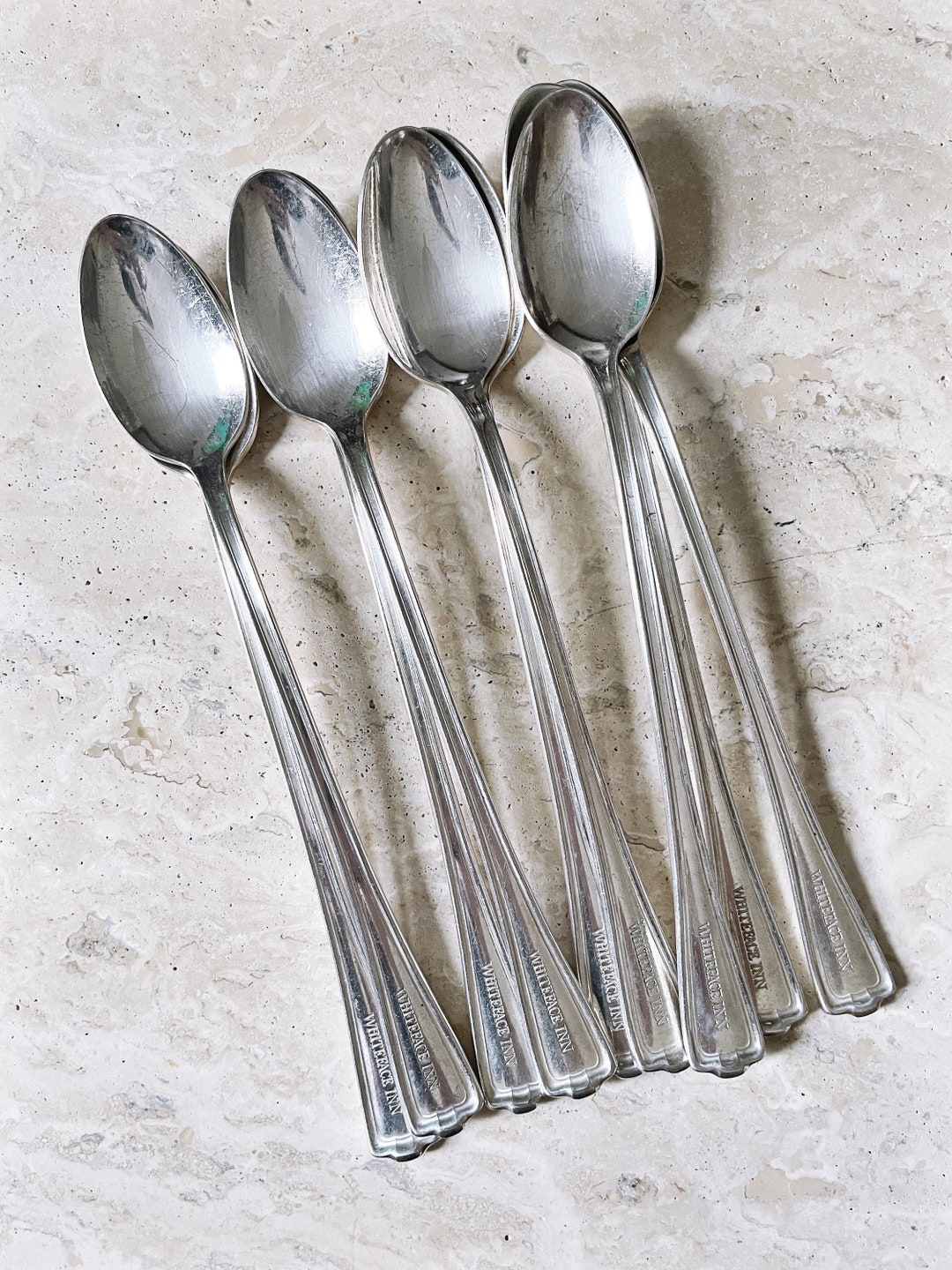 Set of 9 Silver Plated Iced Tea Spoons From Whiteface Inn on Lake ...