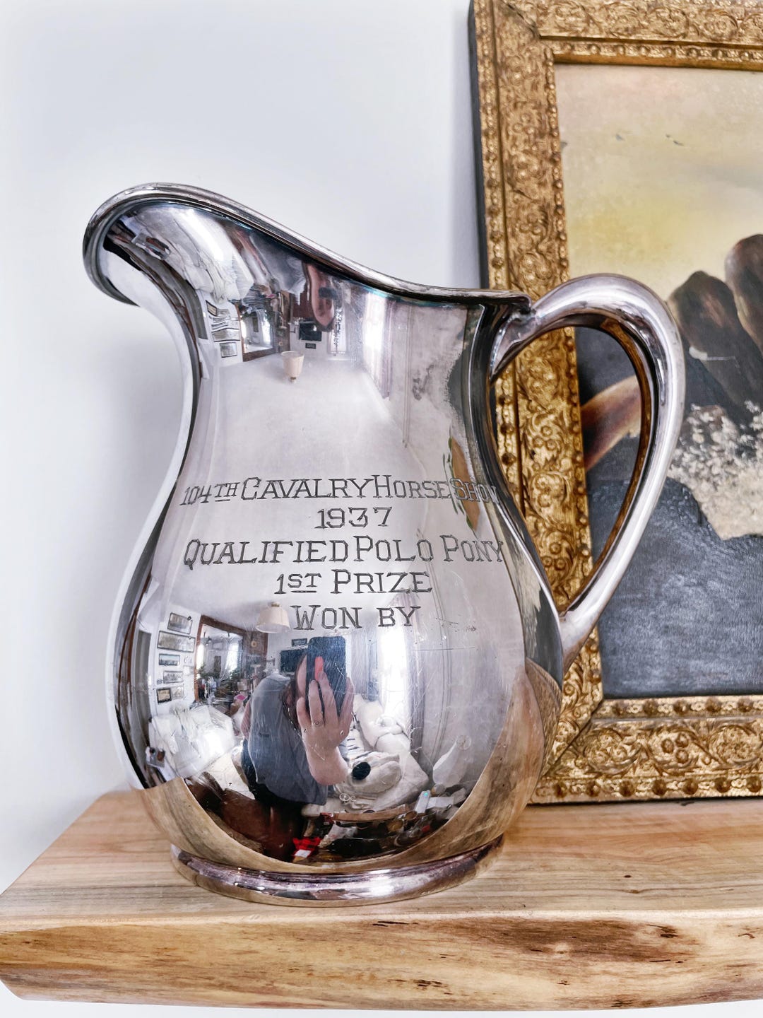 Antique 1937 Silverplated Polo Pony Trophy Pitcher - Etsy