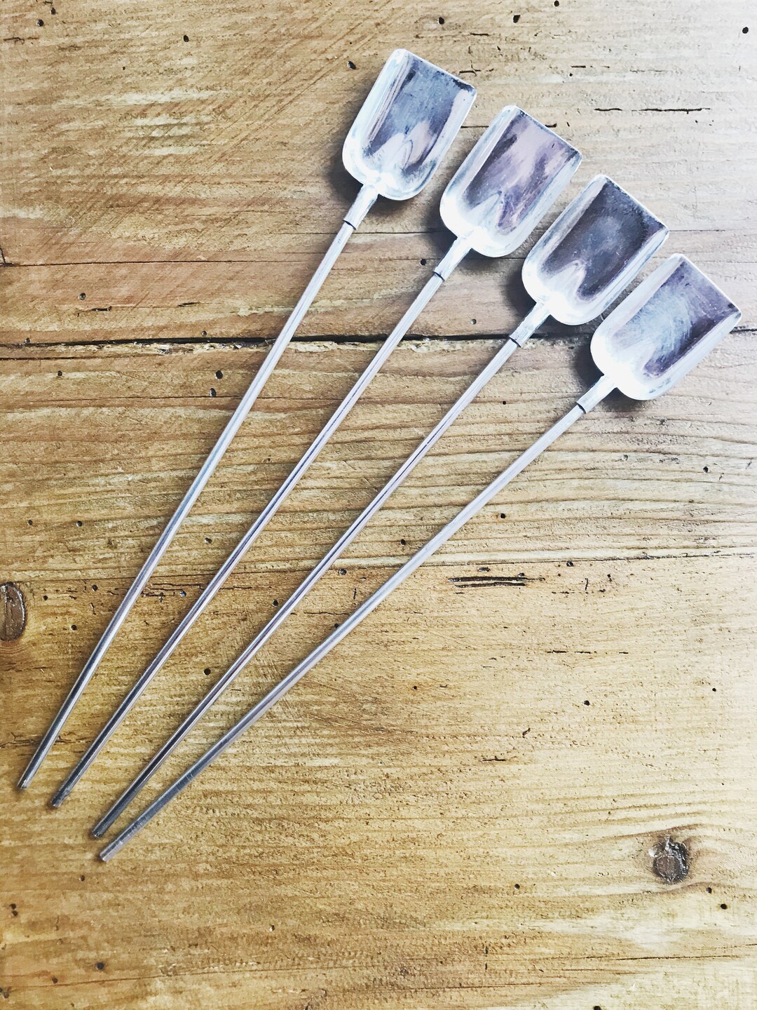 Set of 4 Vintage Tiffany & Co Sterling Silver Shovel Cocktail Straws - Etsy