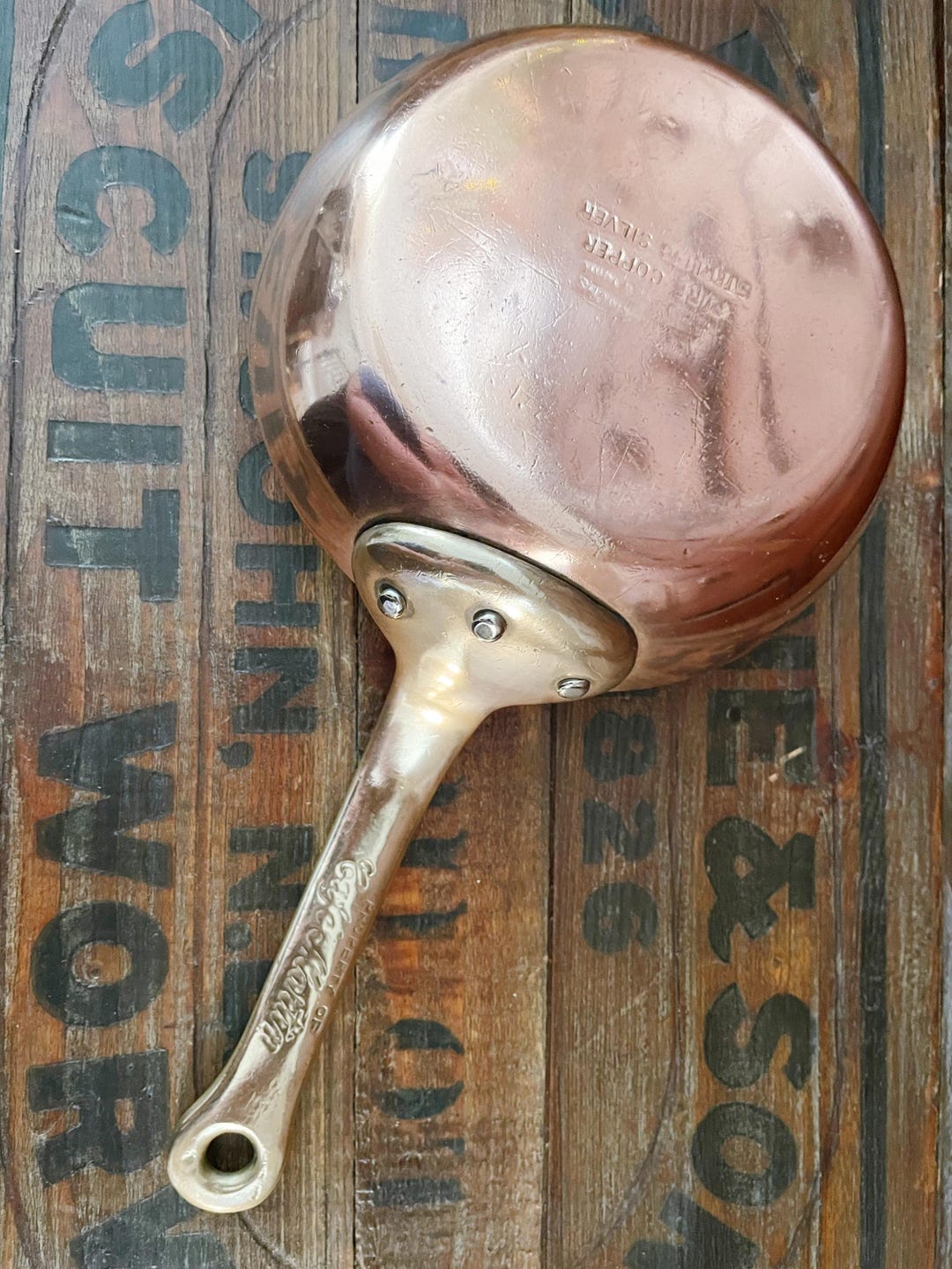 Antique Heinrichs Copper & Sterling Pan From Café Martin NYC - Etsy