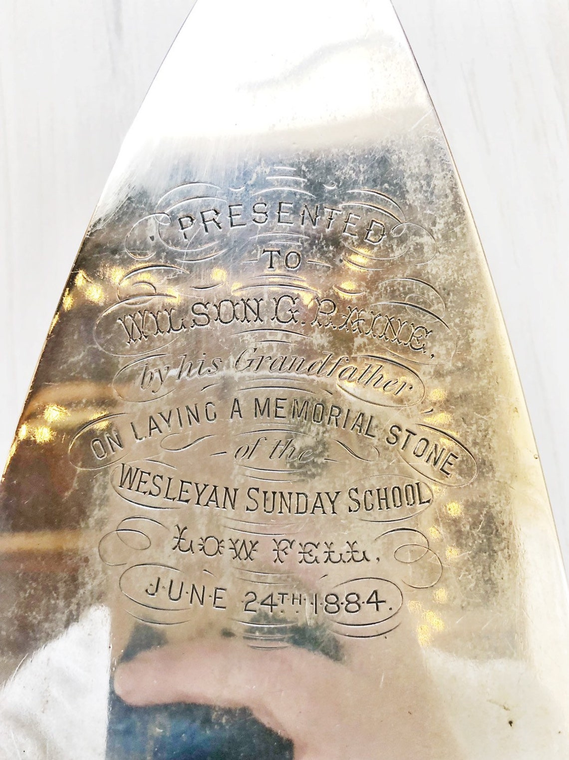 Antique English 1869 Sterling Silver Presentation Trowel - Etsy