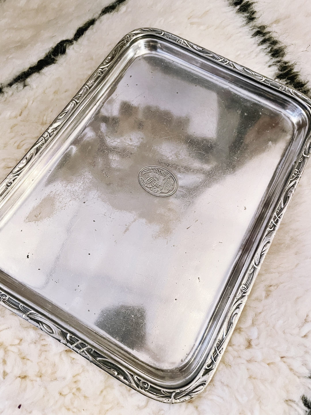 1920s Silver Plated Serving Tray From Murray Hill Hotel in NYC - Etsy