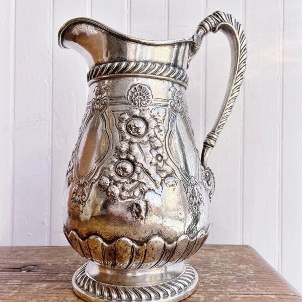 Silver Plate Pitcher - Etsy