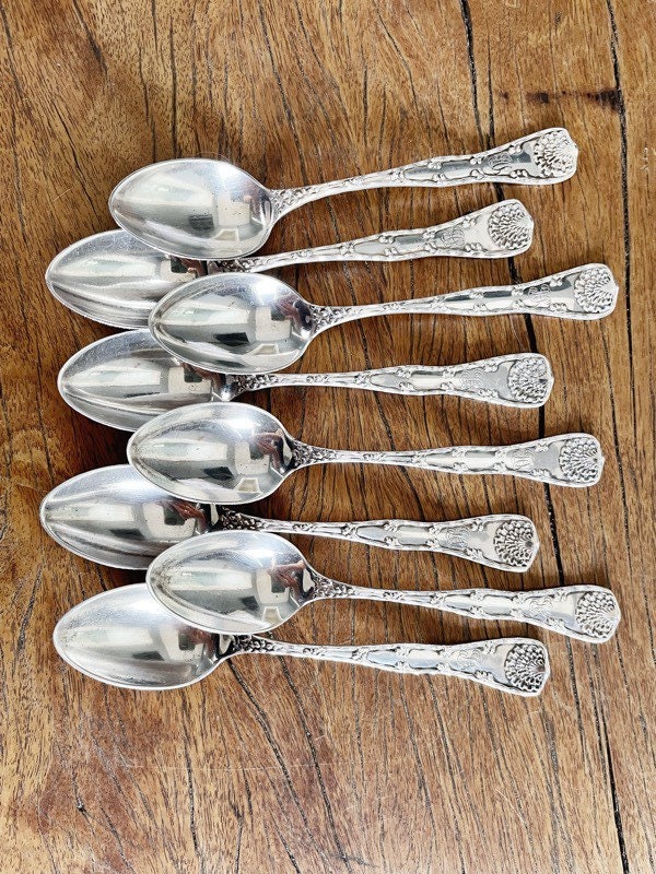 Set of 8 Antique Sterling Silver Tiffany & Co 5 Oclock Spoons - Etsy