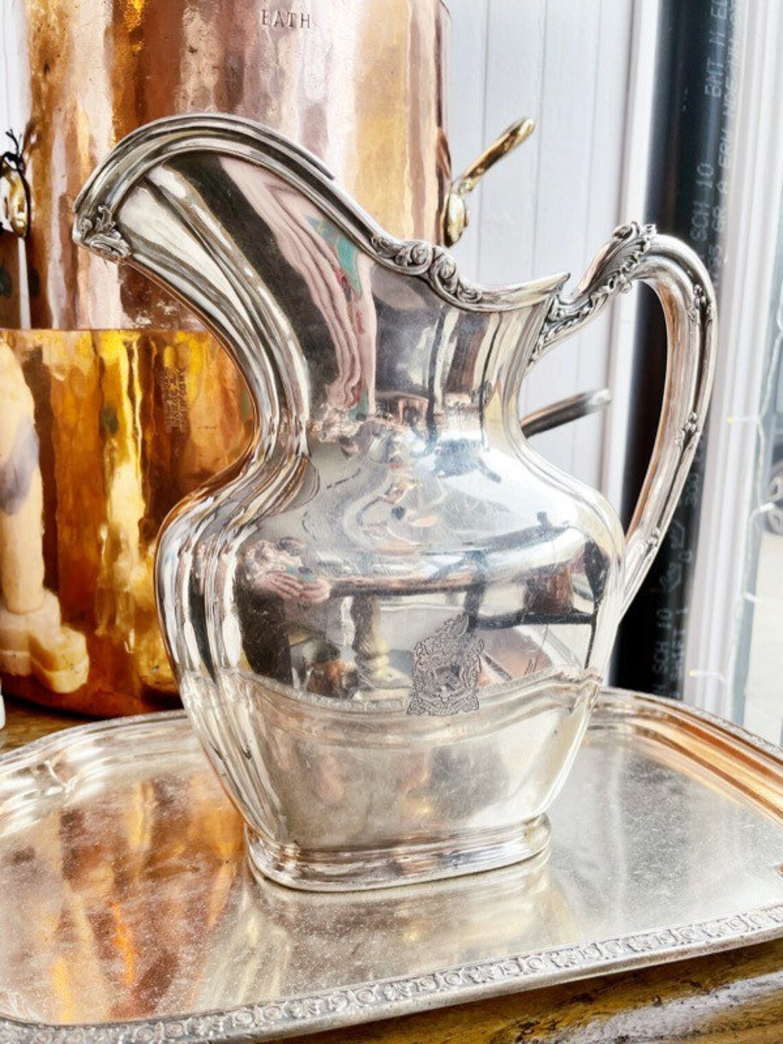 Antique Silver Water Pitcher From Hotel Brewster in Boston - Etsy
