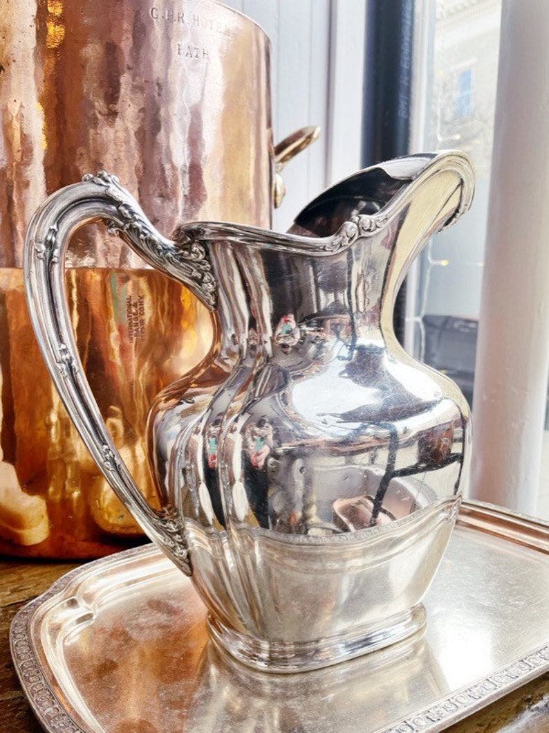 Antique Silver Water Pitcher From Hotel Brewster in Boston - Etsy