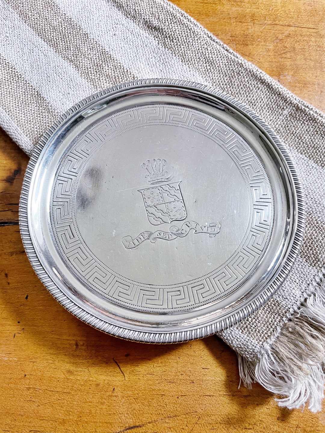 1802 English Sterling Silver Wine Coaster With Armorial - Etsy