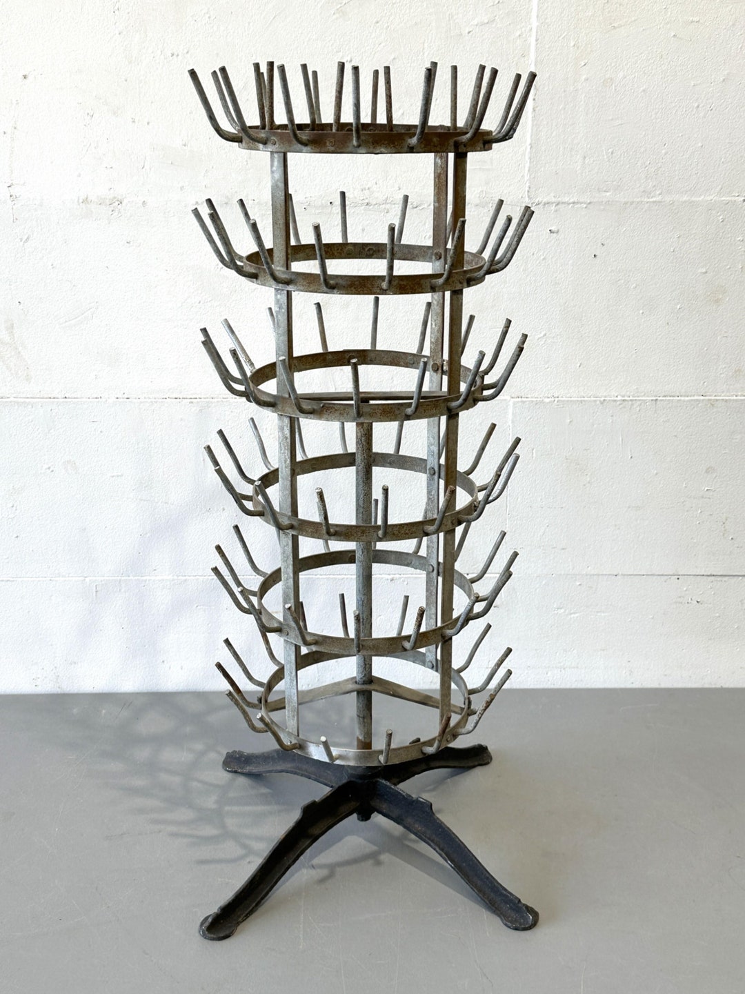 Vintage French Revolving Wine Bottle Drying Rack - Etsy
