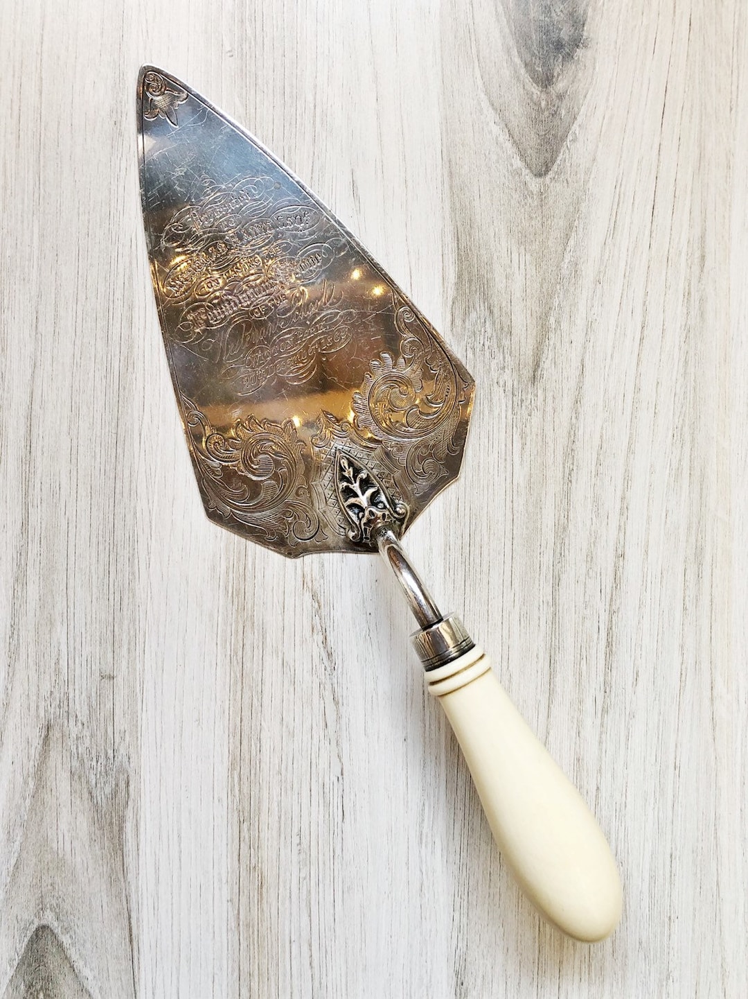 Antique English 1869 Sterling Silver Presentation Trowel - Etsy