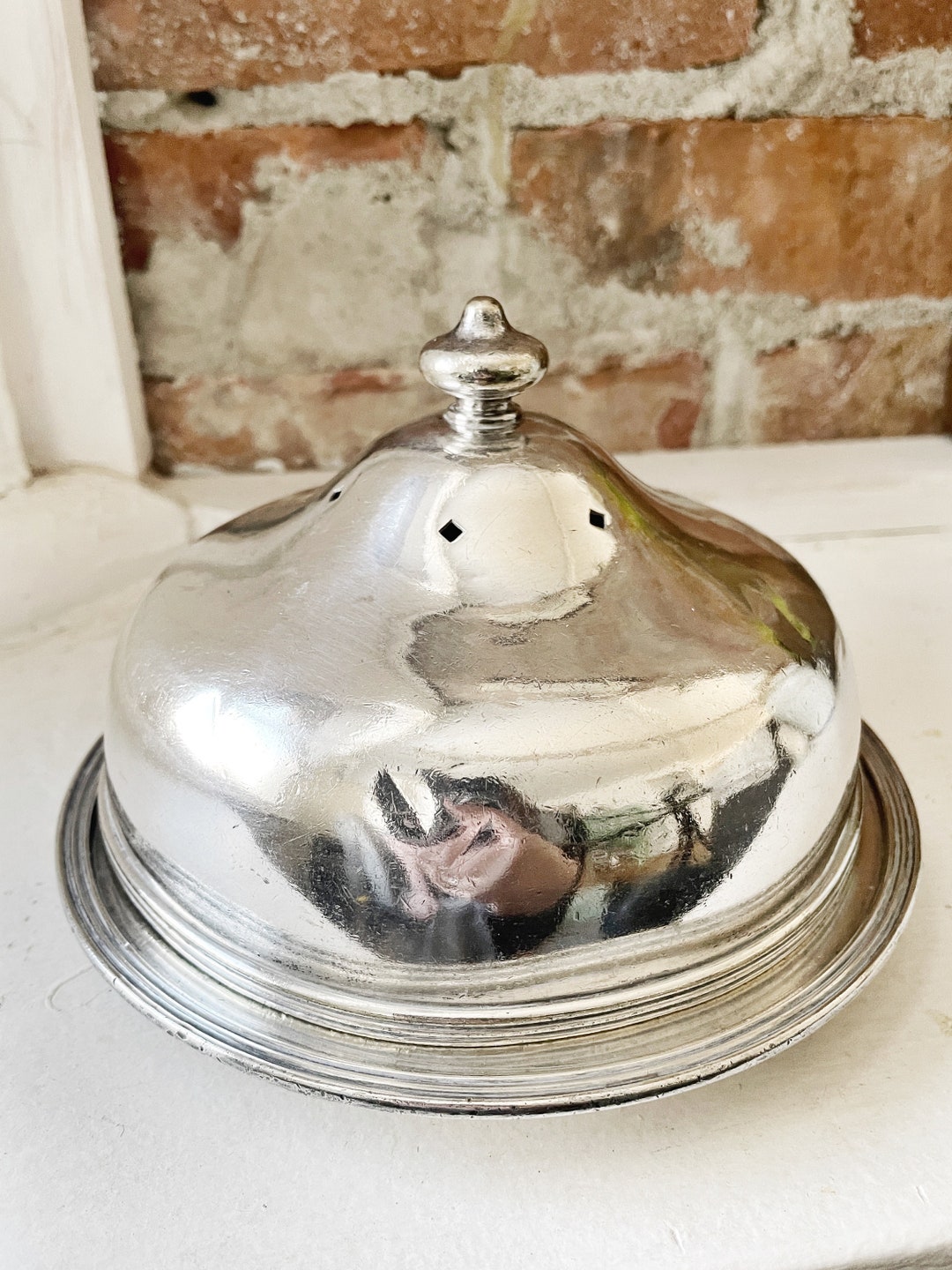 1907 Silver Plated Dome & Plate Set From Burlington Route Railroad - Etsy