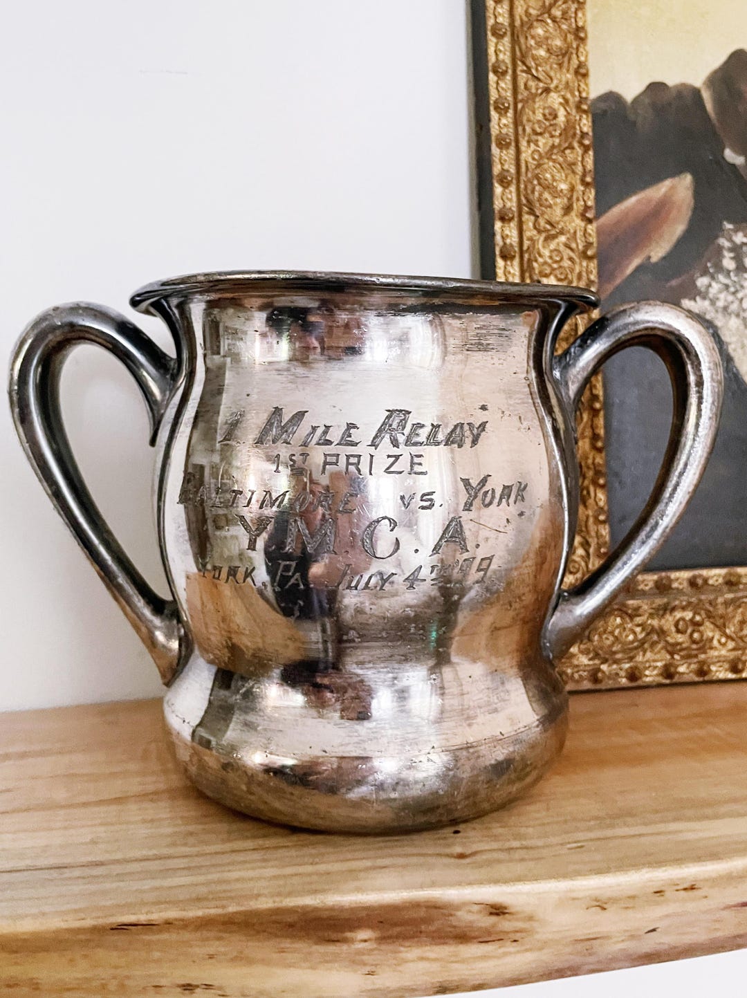 Antique 1899 Silverplated One Mile Relay Trophy - Etsy