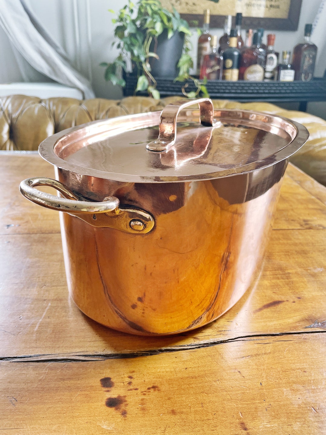 Antique French Copper Daubiere Pan With Lid - Etsy