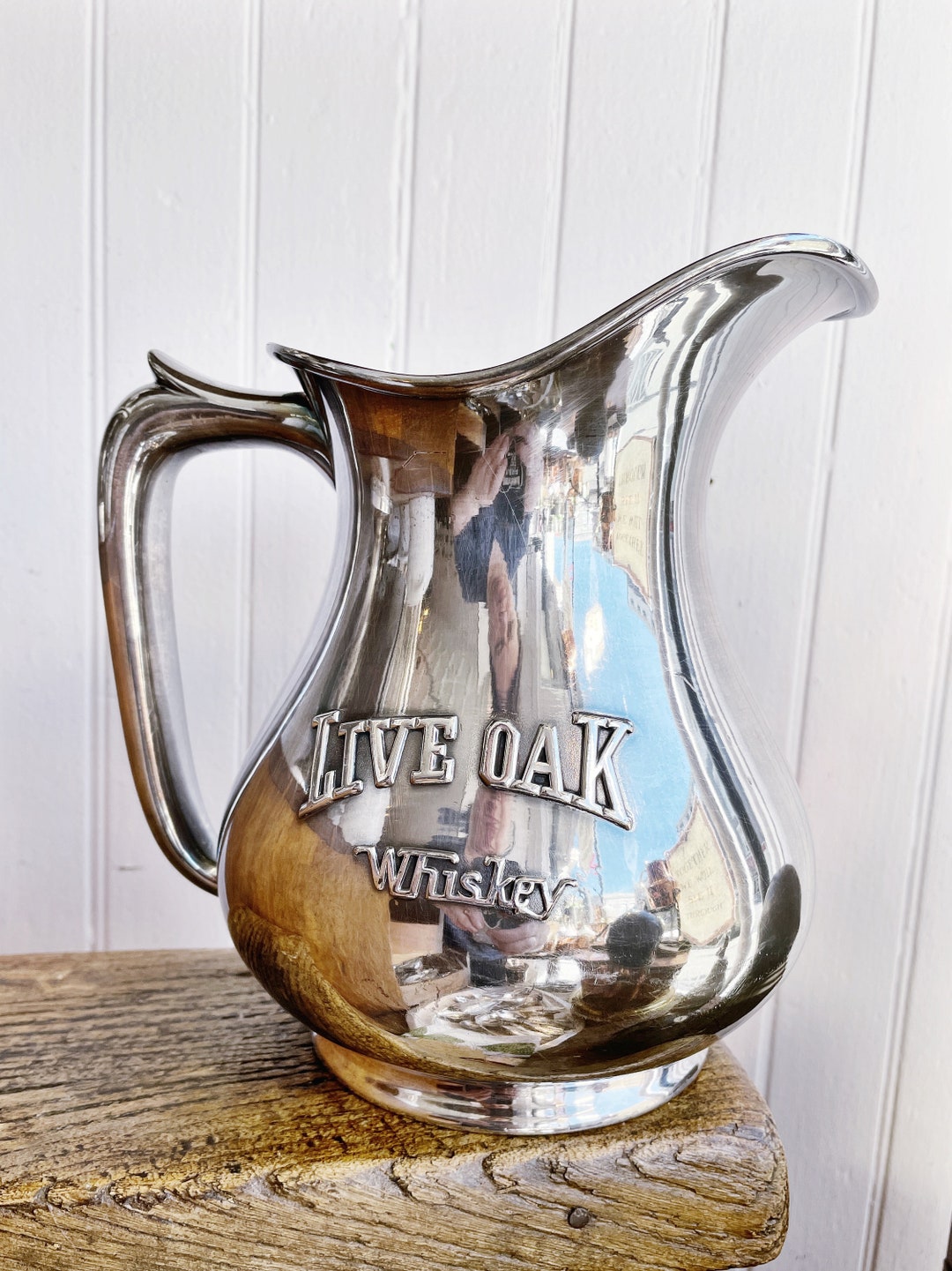 Antique Silver Plated Live Oak Whiskey Bar Pitcher - Etsy