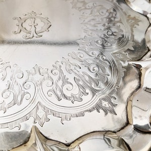 1874 English Sterling Silver Salver Tray - Etsy