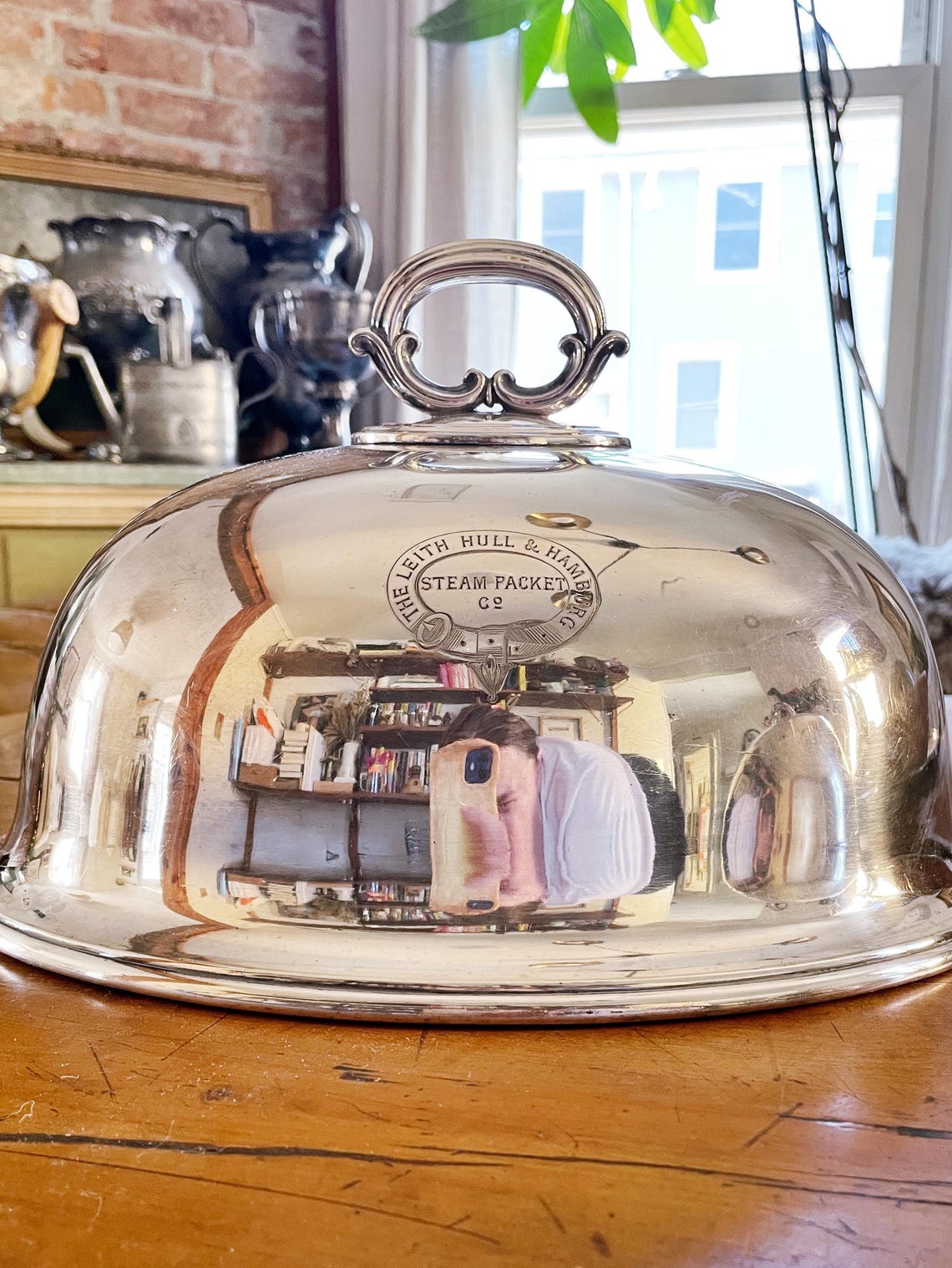 1883 Silver Plated Dome From a Leith Hull Hamburg Steam Packet Co Ship ...