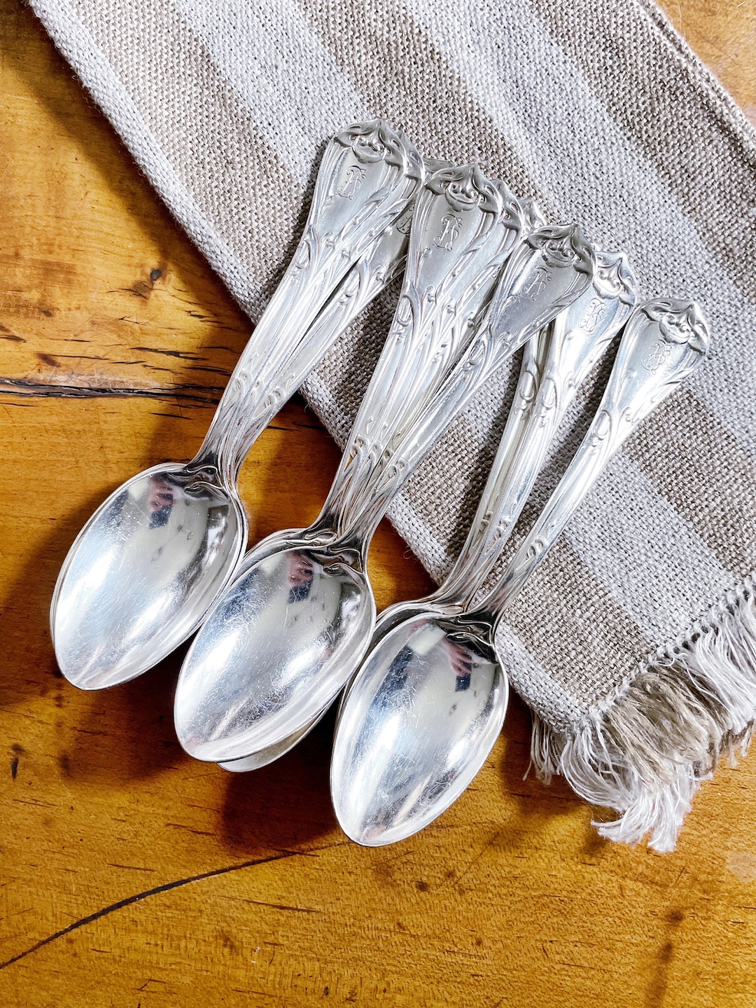 Antique Silver Plated Teaspoons From Hotel Jefferson St Louis - Etsy