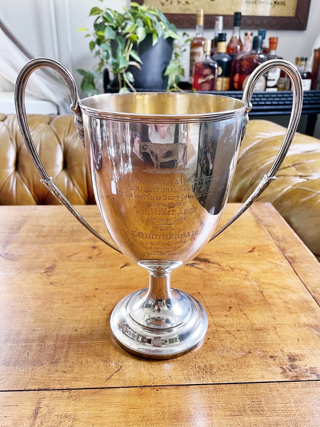 1885 English Sterling Silver Best Dairy Cows Trophy Cup - Etsy