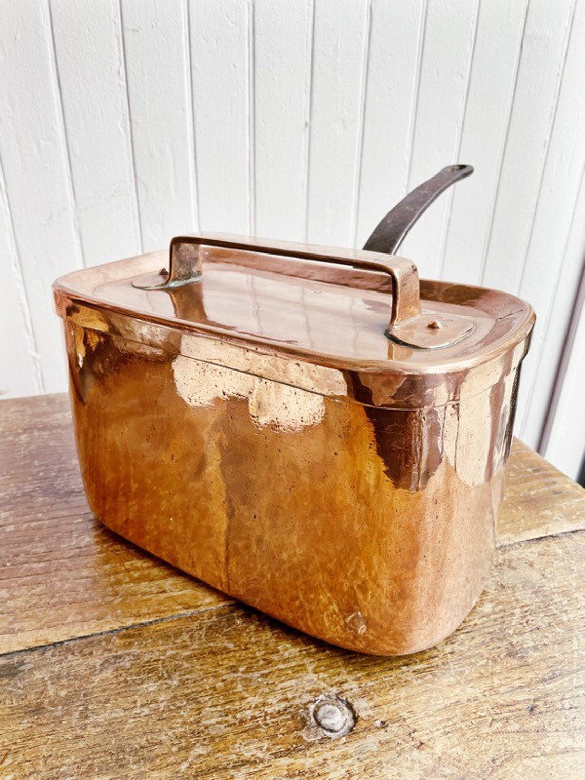 Antique French Copper Daubiere Pan With Lid - Etsy