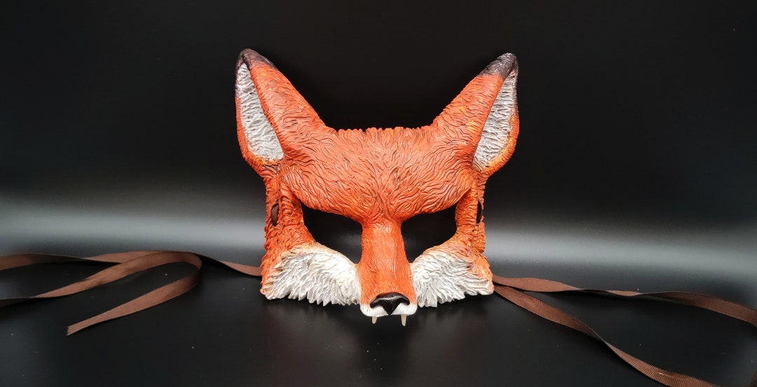 Fox Mask, Masquerade Mask, Theater Mask, Half Mask, Halloween Mask - Etsy