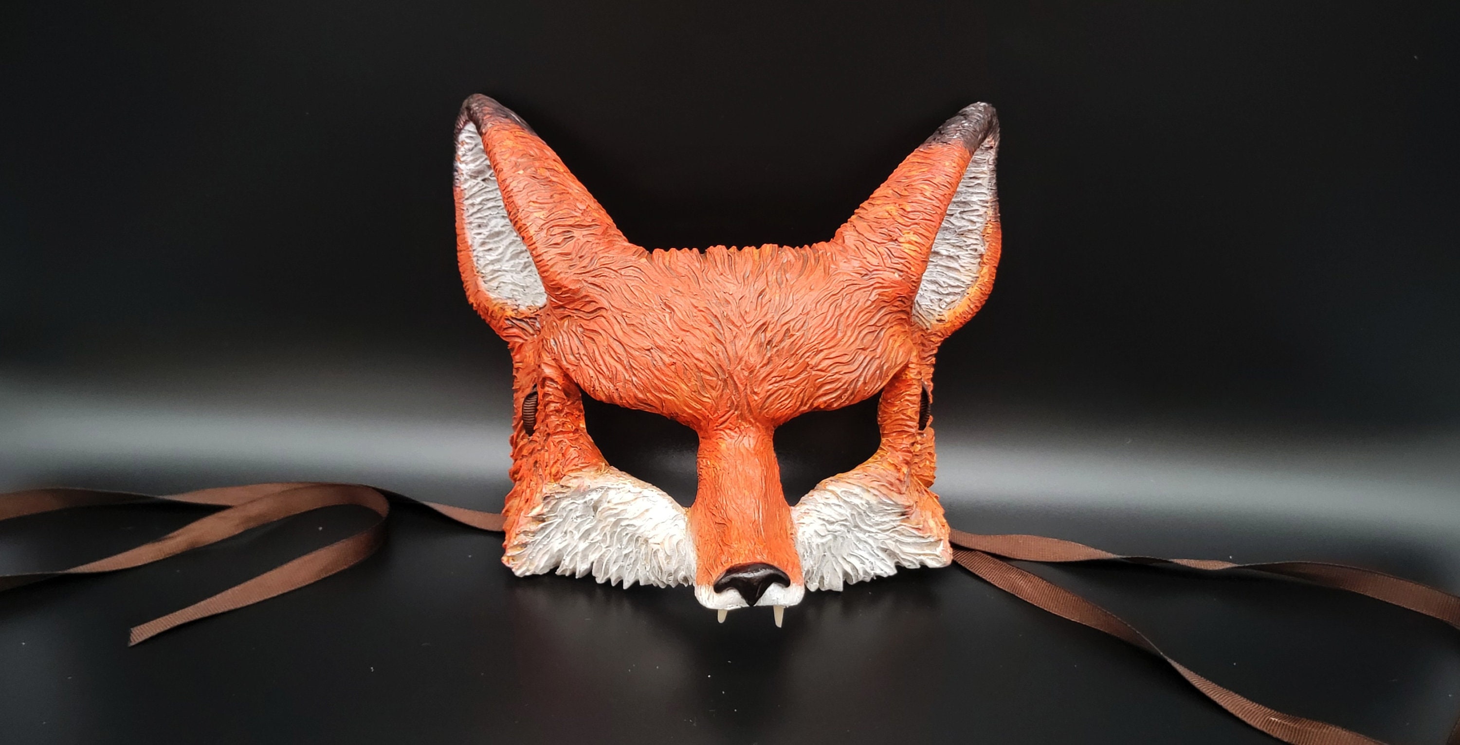 Fox Mask, Masquerade Mask, Theater Mask, Half Mask, Halloween Mask - Etsy