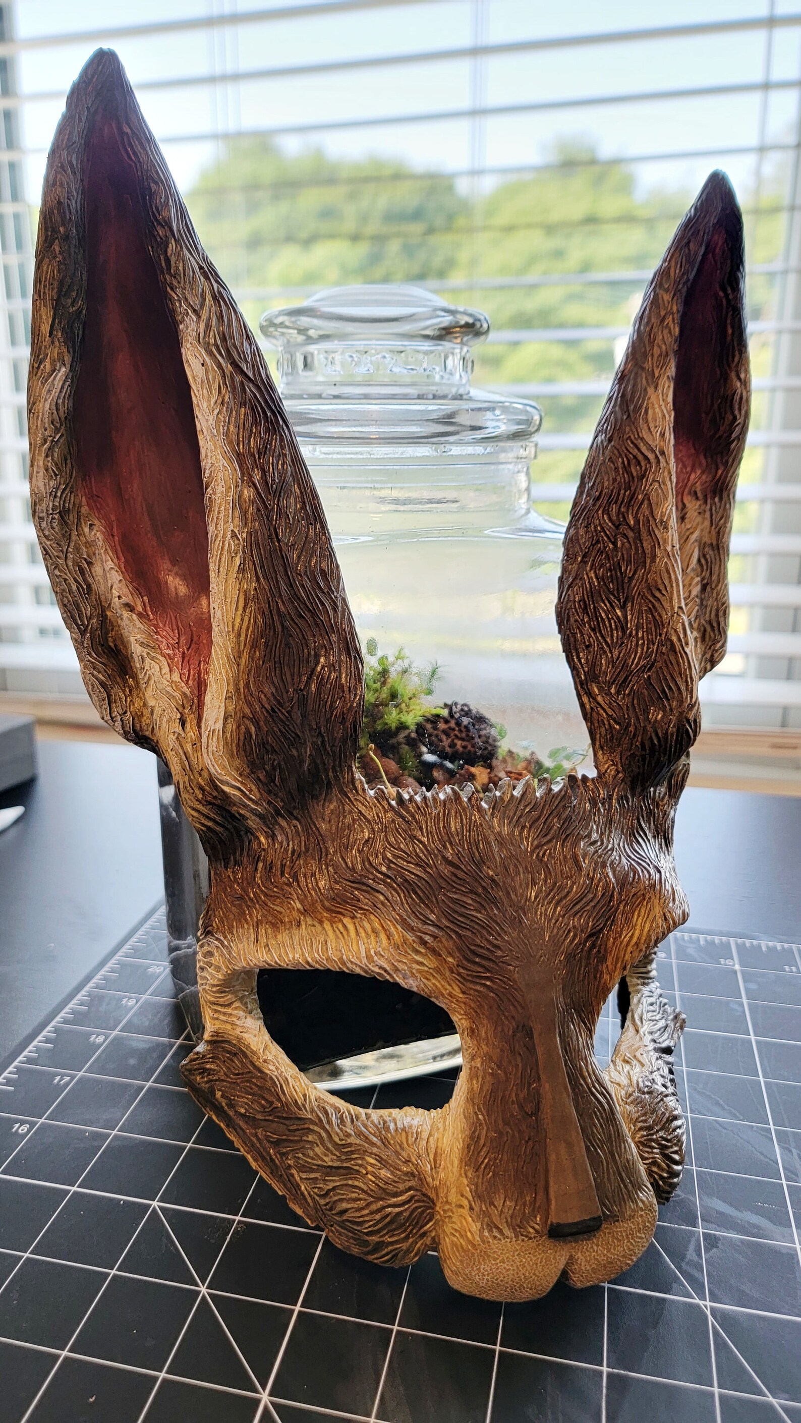 Rabbit Mask, Hare Mask, Bunny Mask, Masquerade Mask, Theater Mask, Half ...