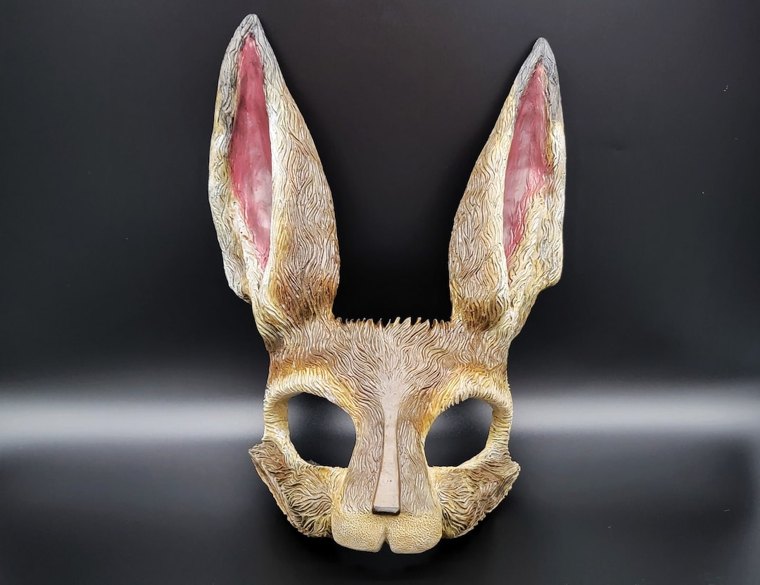Rabbit Mask, Hare Mask, Bunny Mask, Masquerade Mask, Theater Mask, Half ...
