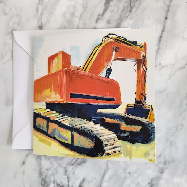 Boys Construction Birthday Card - Etsy