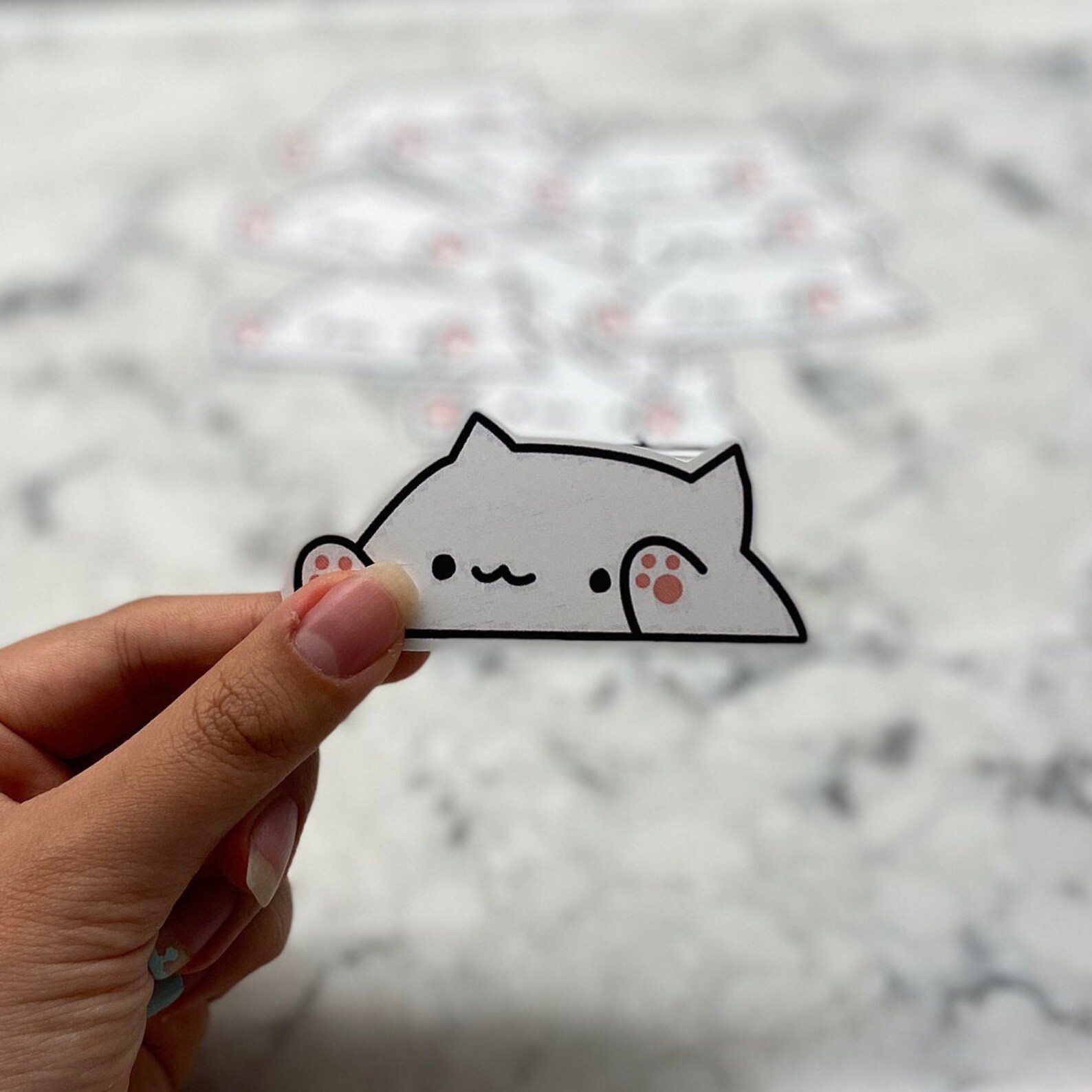 Bongo Cat Glossy Sticker Friend Gift Laptop Decals Cute | Etsy