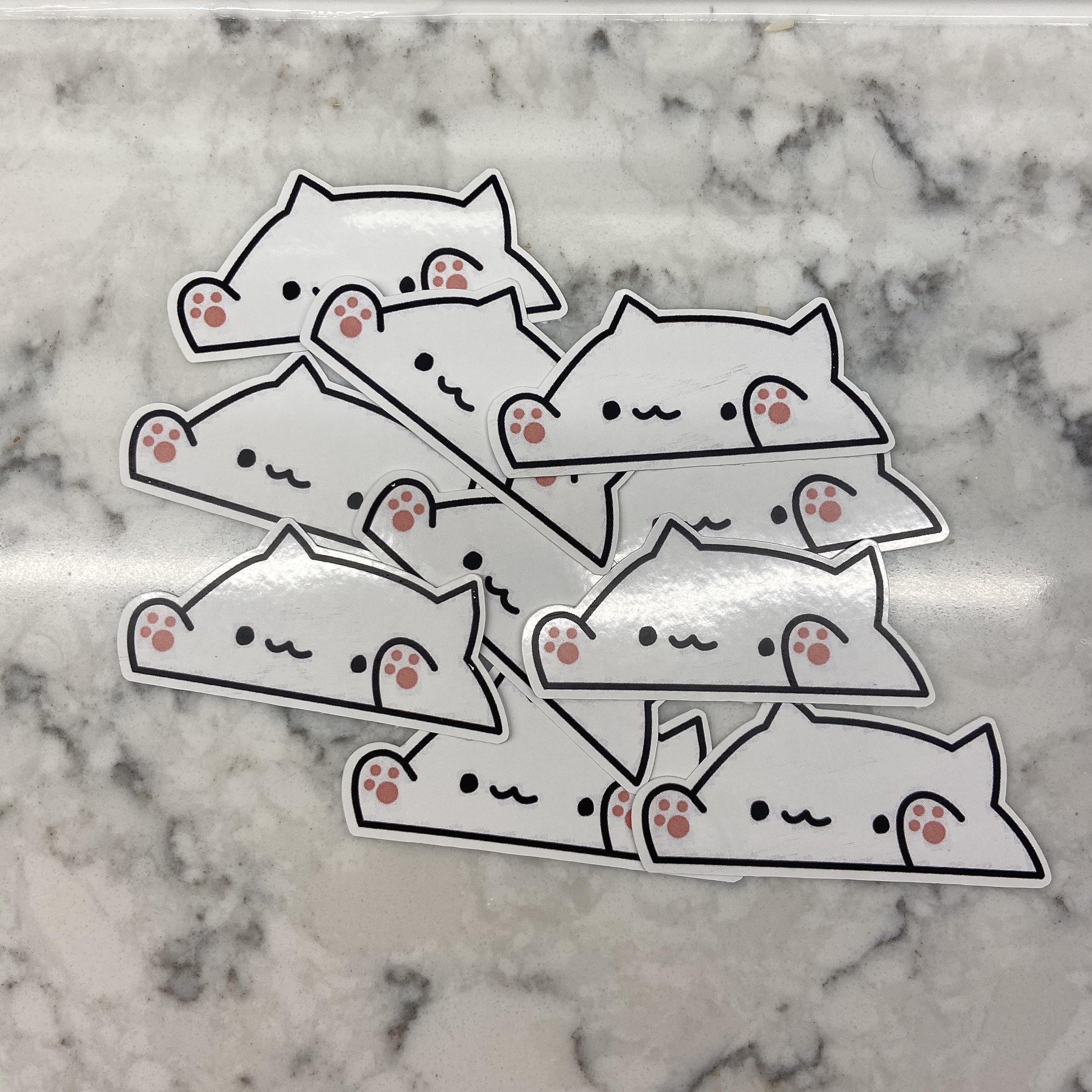 Bongo Cat Glossy Sticker Friend Gift Laptop Decals Cute | Etsy