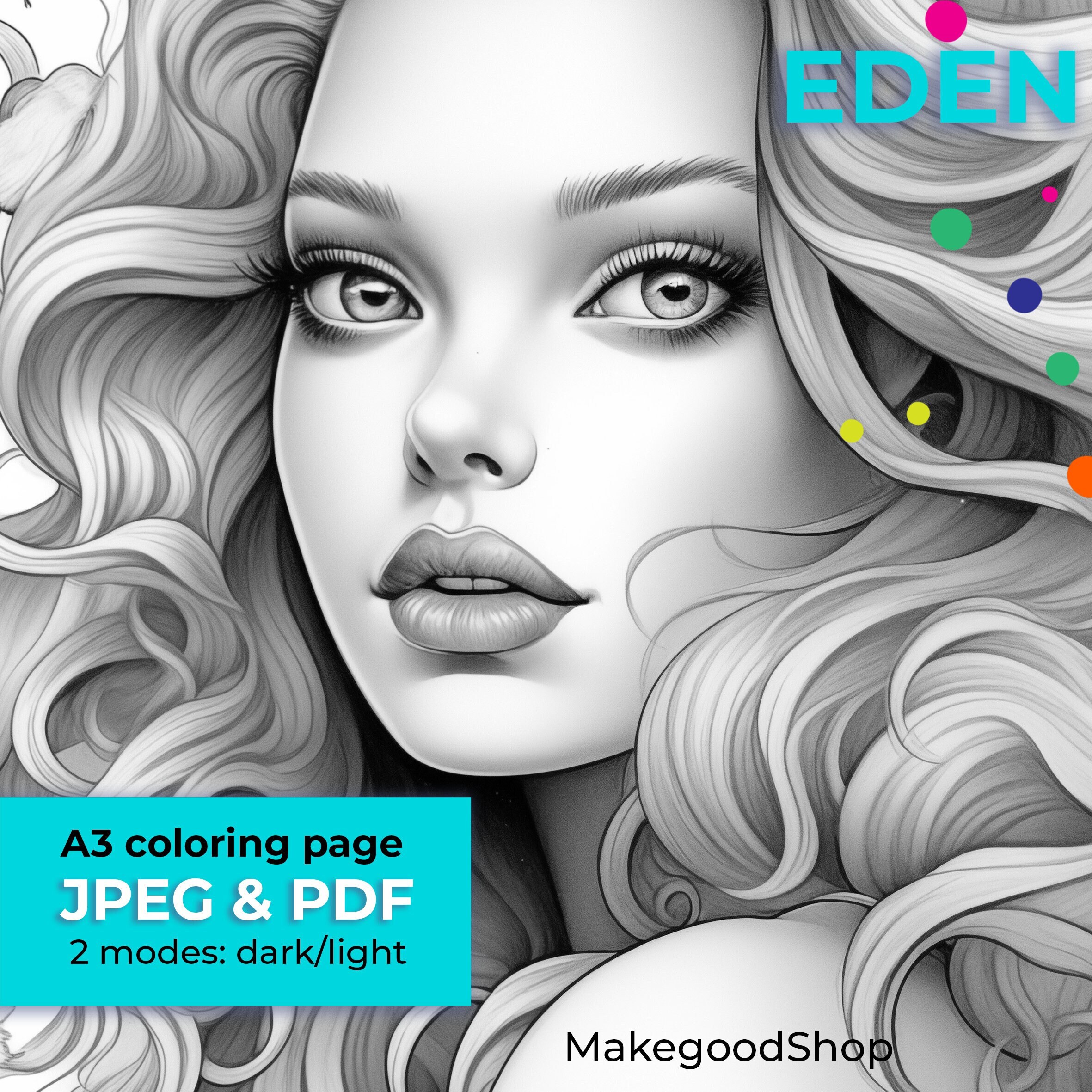 Eden | Coloring Page | Printable Adult Colouring Pages Book | Download ...