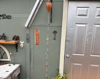 6 Feet Long Antique Bronze Rain Chain With Mushrooms - Etsy