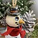 Handcrafted Snowman Bell Ornament - Etsy
