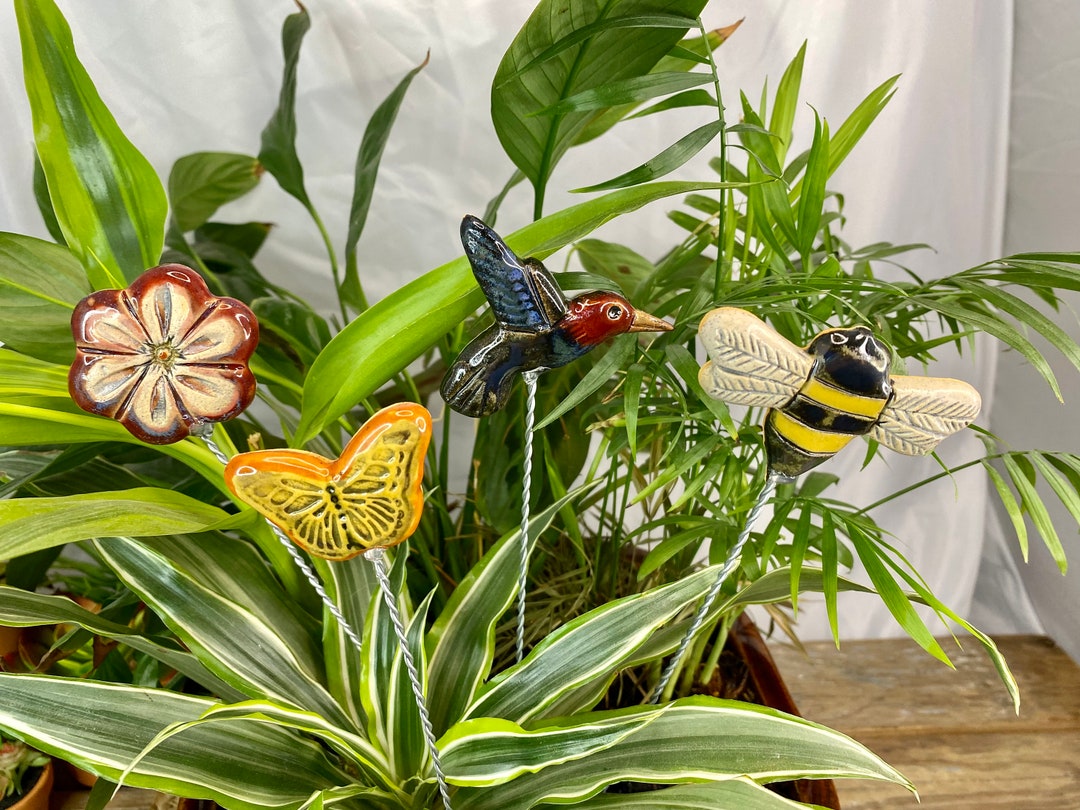 Handcrafted Decorative Plant Stakes (set of 4) - Etsy