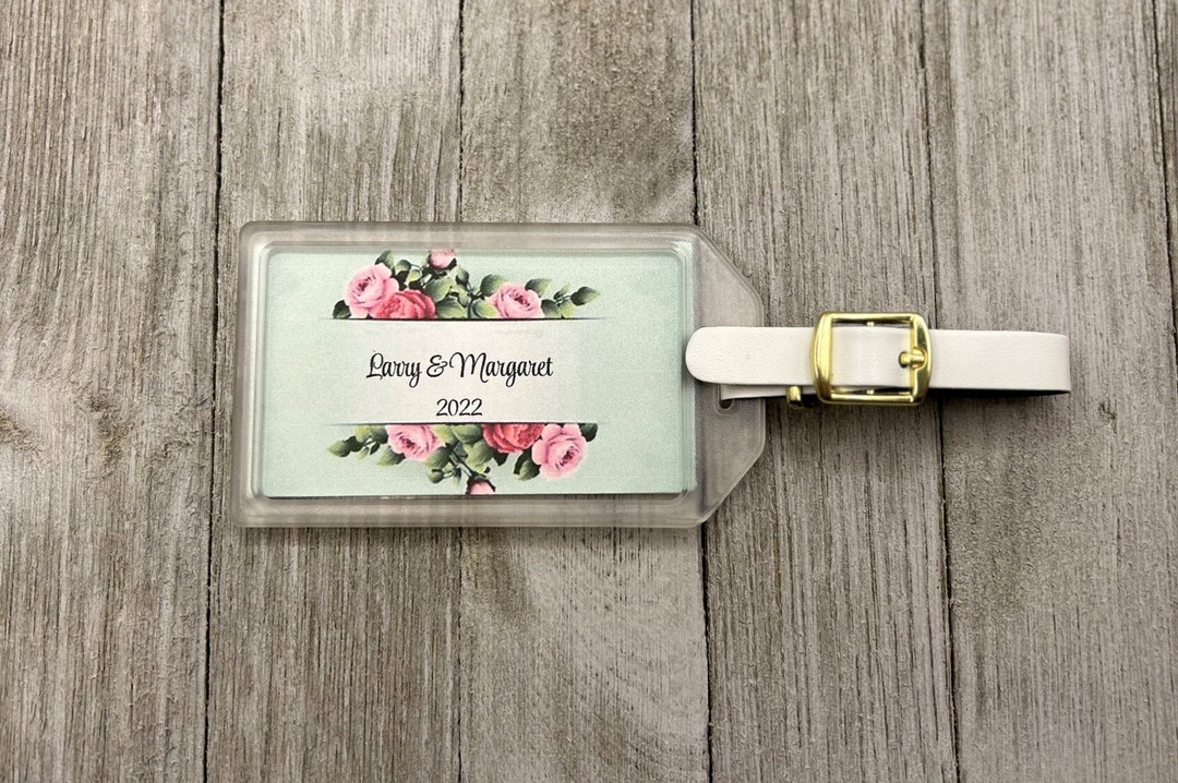 Personalized Wedding Luggage Tag, Put Your Names and Date, on the Front ...