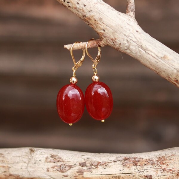 Ruby Earrings - Etsy