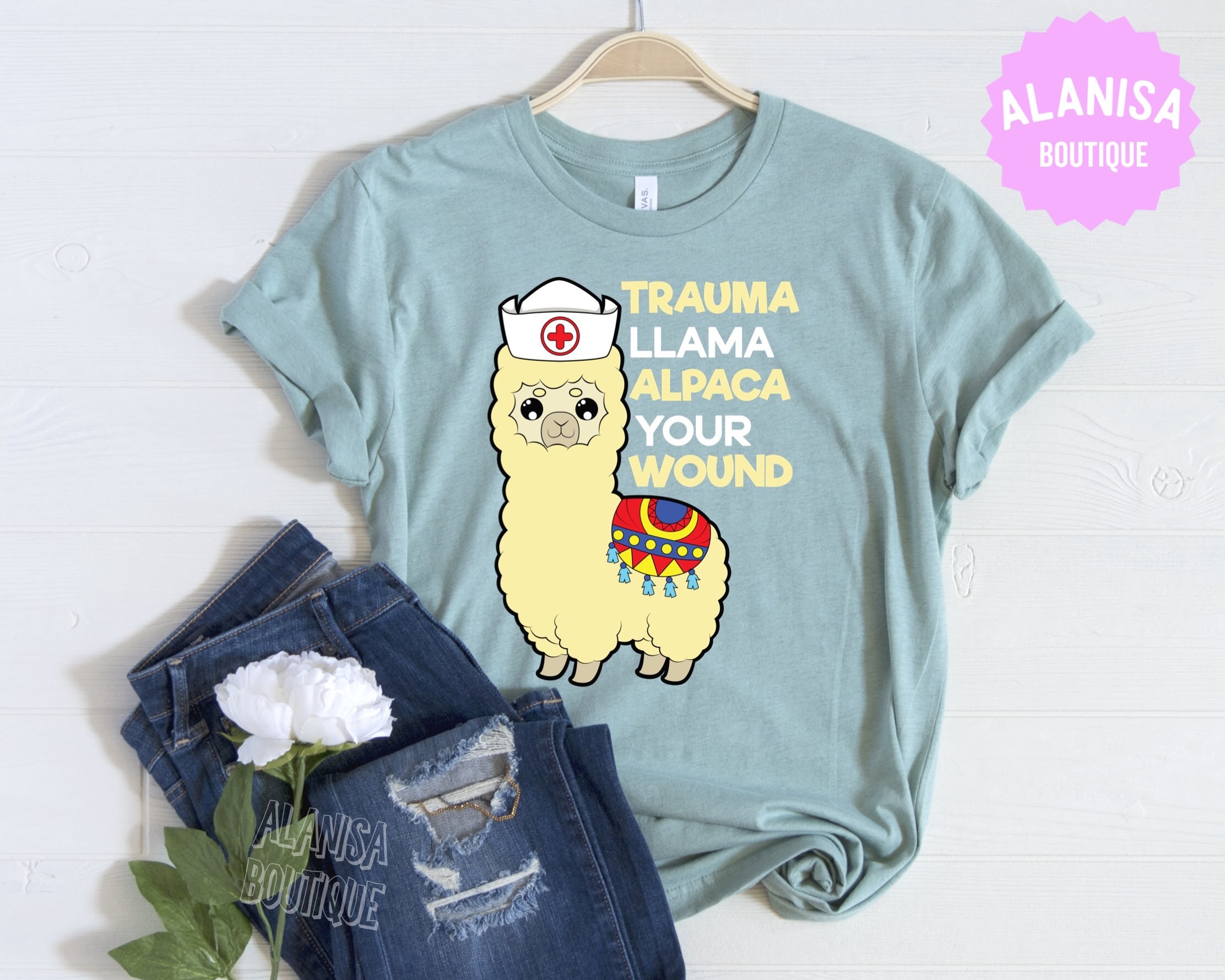 Trauma Llama Alpaca Your Wound, Llama Nurse, Alpaca Nurse, Trauma T ...