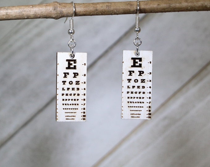 Eye Chart Earrings, Allen Eye Chart Jewelry - Etsy Canada