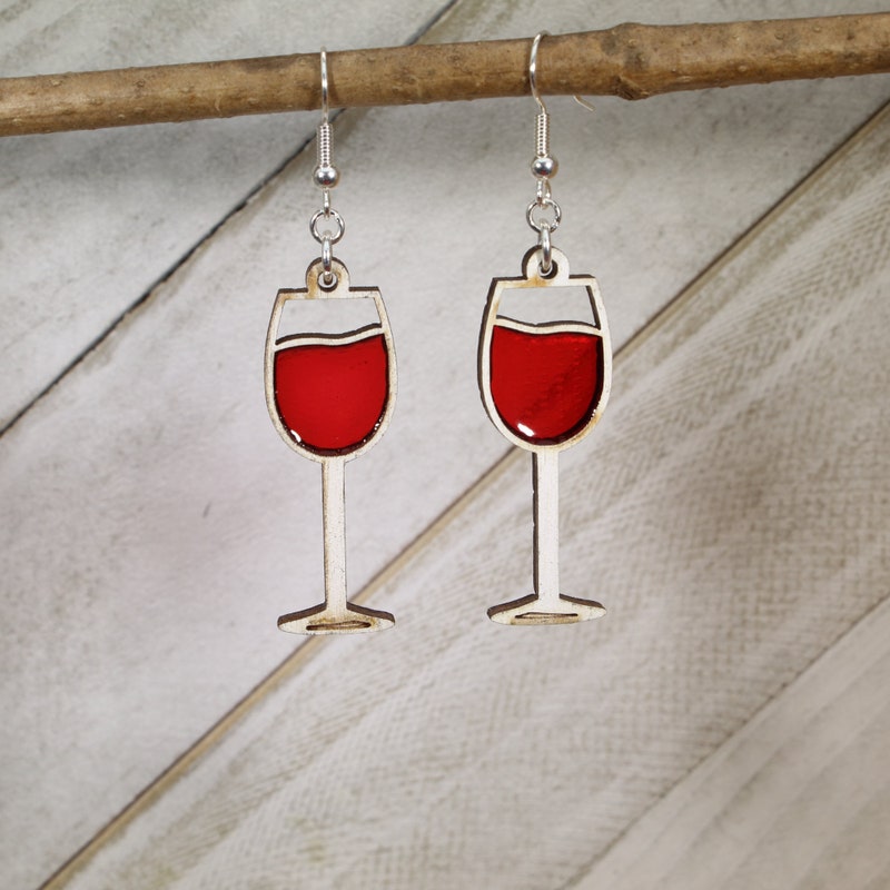 Wine Earrings - Etsy