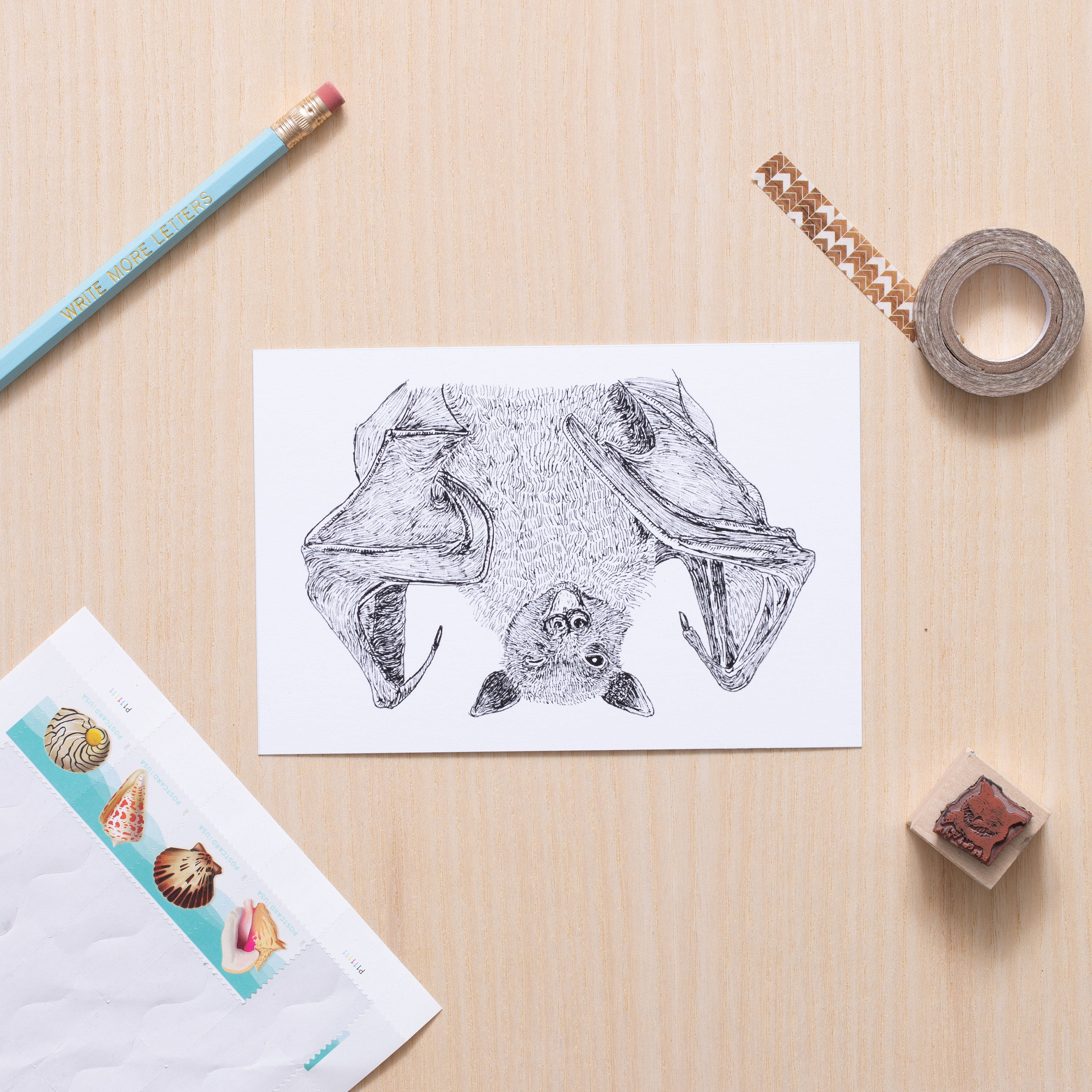 Little Brown Bat Art - Etsy