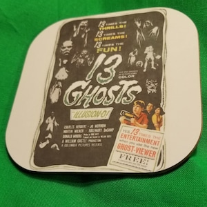 13 Ghosts 1960 Movie Poster MDF Coaster - Etsy