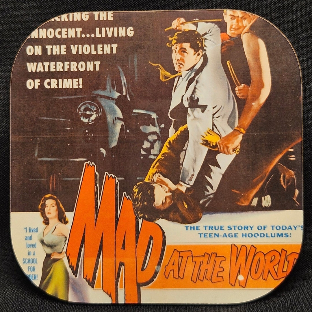 Mad at the World (1955) Movie Poster MDF Coaster - Etsy