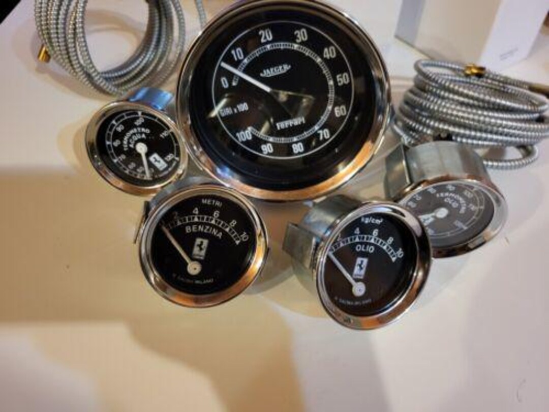 Vintage Car Dashboard - Ferrari 250 TR Set Refurbished Instruments Complete Sacma Milano and ...