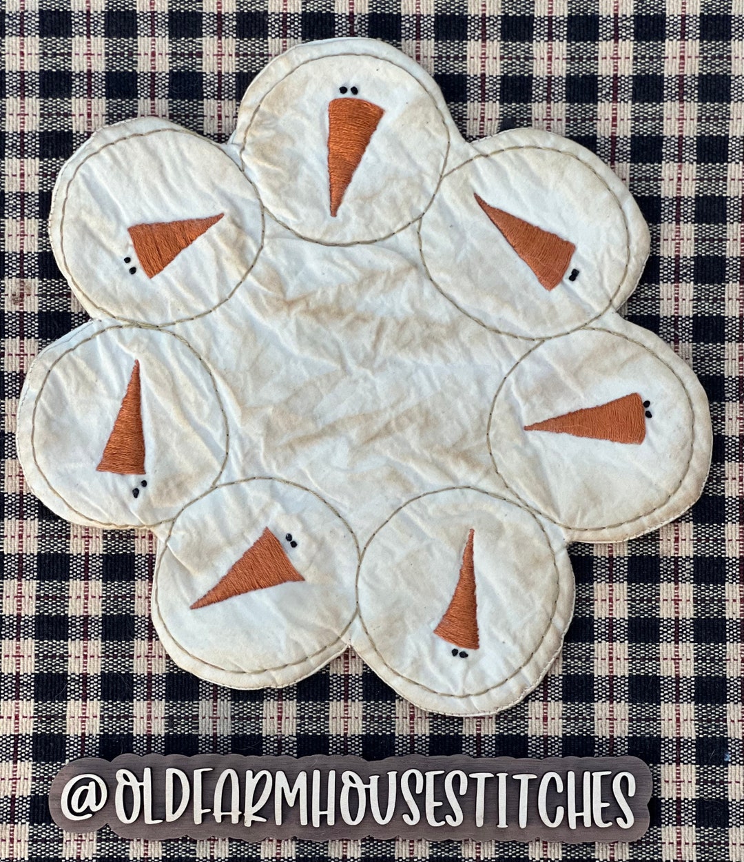 Candle Mat Lots of Snowmen - Etsy