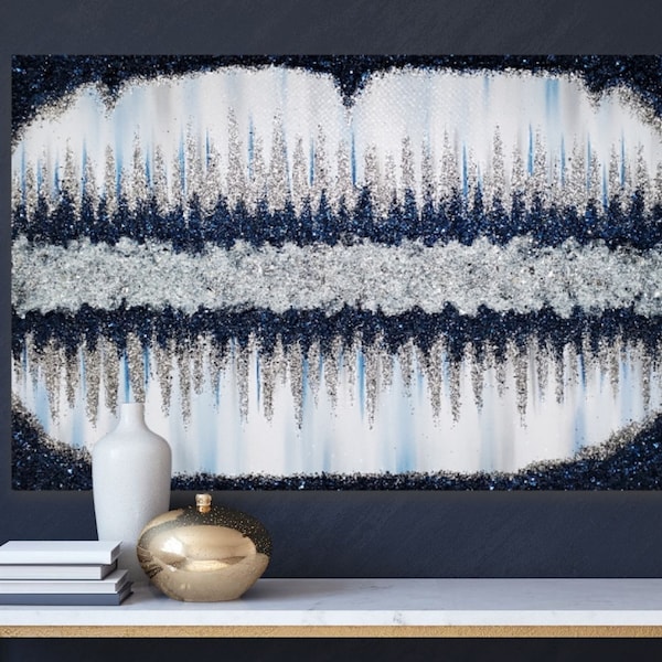 Navy Blue Art - Etsy